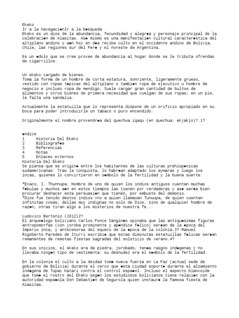 EQUEKO | PDF | América del Sur | Comunidad andina