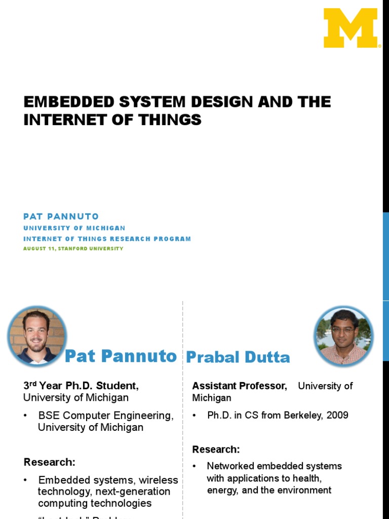 Embedded System Design and The Internet of Things: Pat Pannuto | PDF | Random Access Memory ...