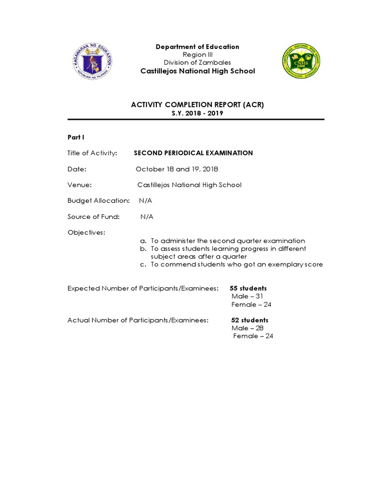 Acr Second Grading Test | PDF | Test (Assessment) | Behavior Modification