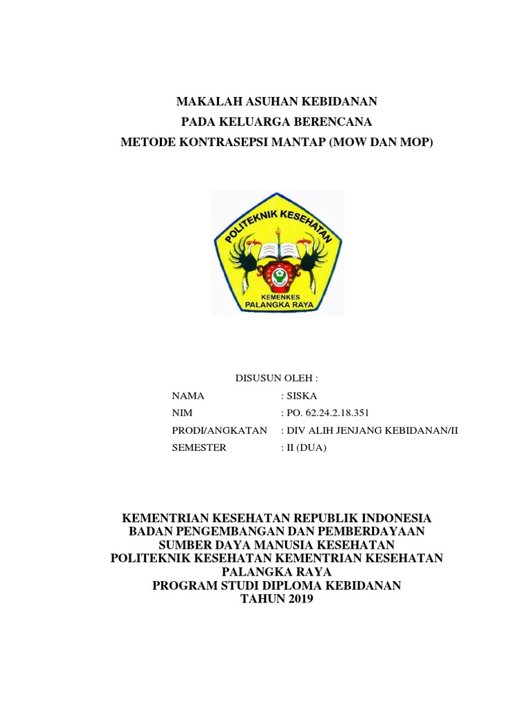 Metode Kontrasepsi MOW dan MOP | PDF