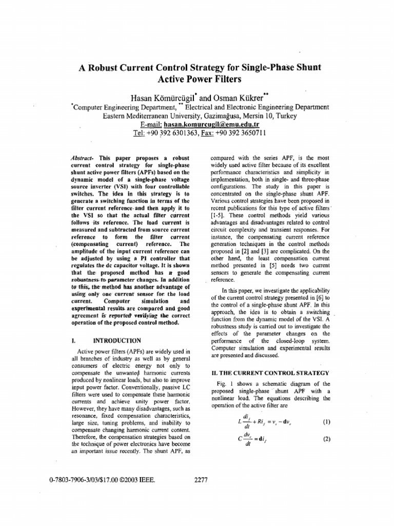 A Control Strategy For Load Balancing and Power Factor Correction in ...