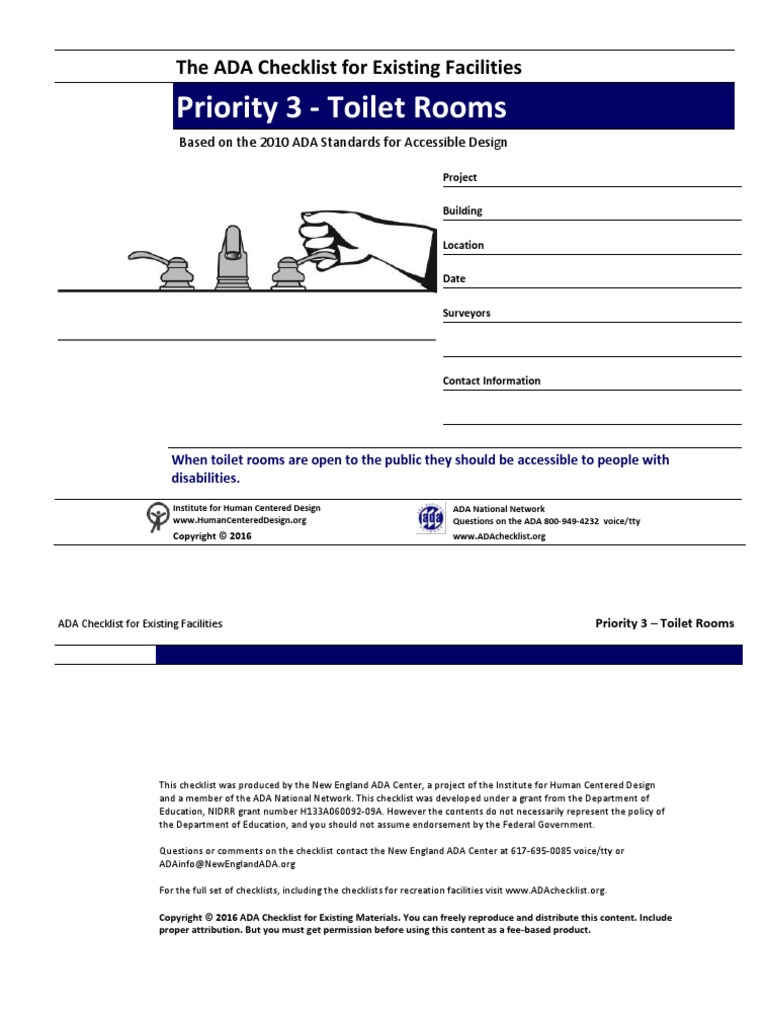 ADA Toilet Rooms p3 | PDF | Public Toilet | Door
