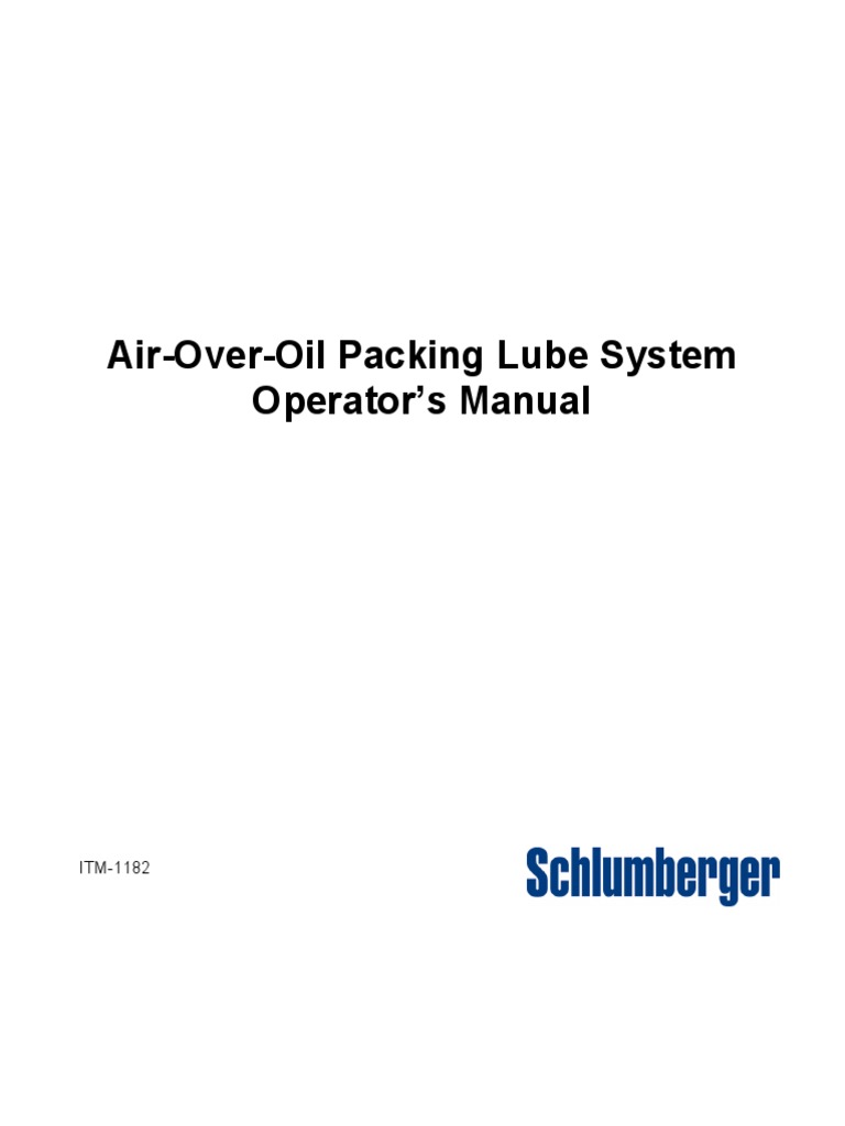 Air Over Oil Packing Lube System OM - 6288330 - 01 | PDF | Valve | Pump