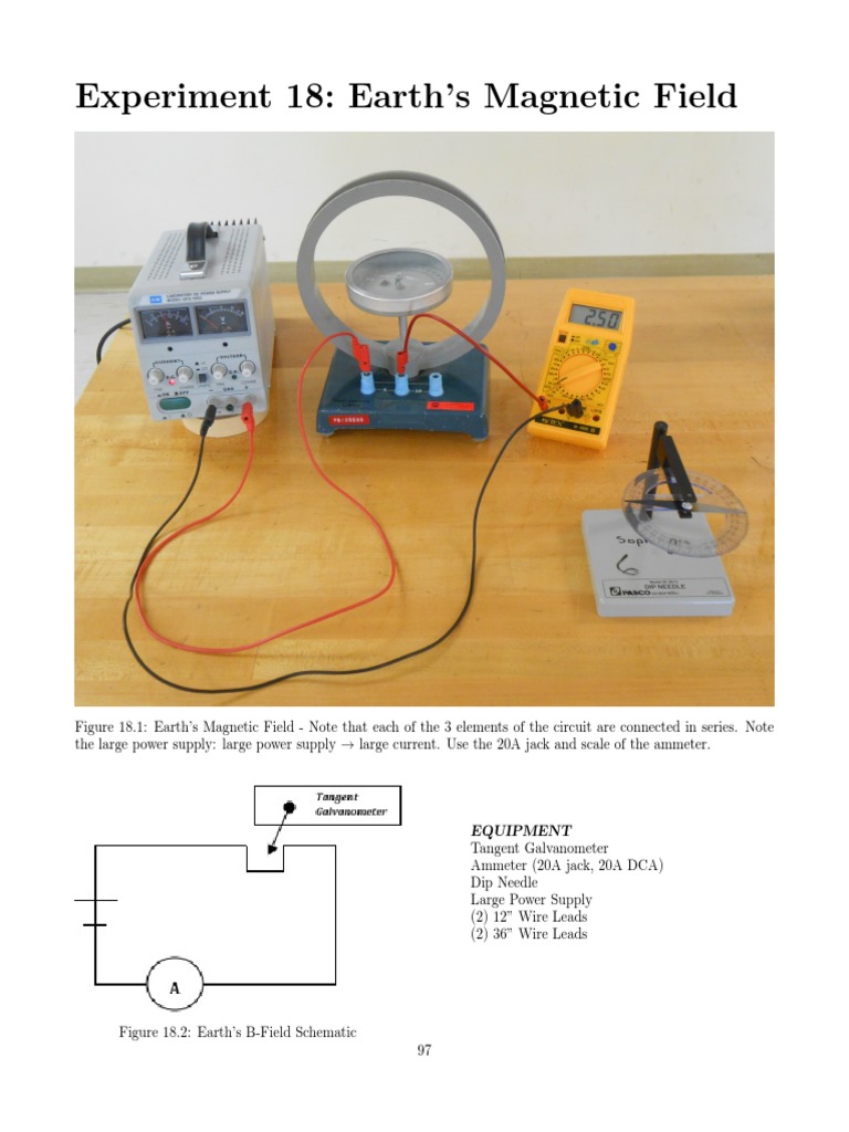 Experiment 18: Earth's Magnetic Field | Download Free PDF | Magnetic ...