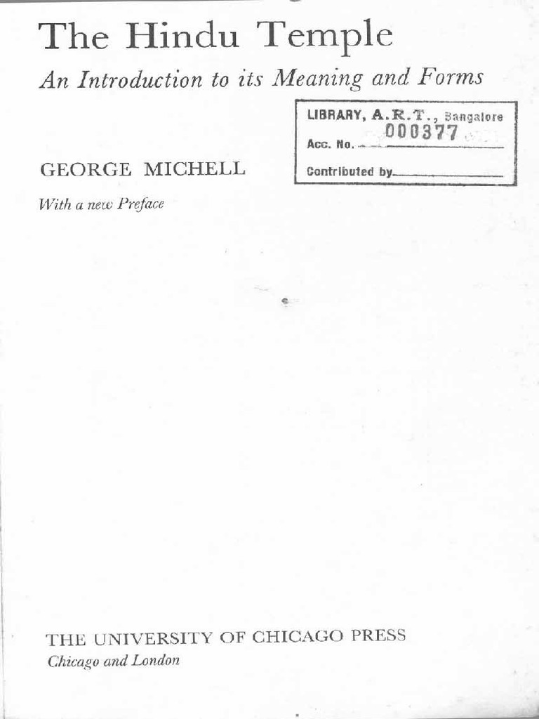 The Hindu Temple by George Michell Low PDF | PDF