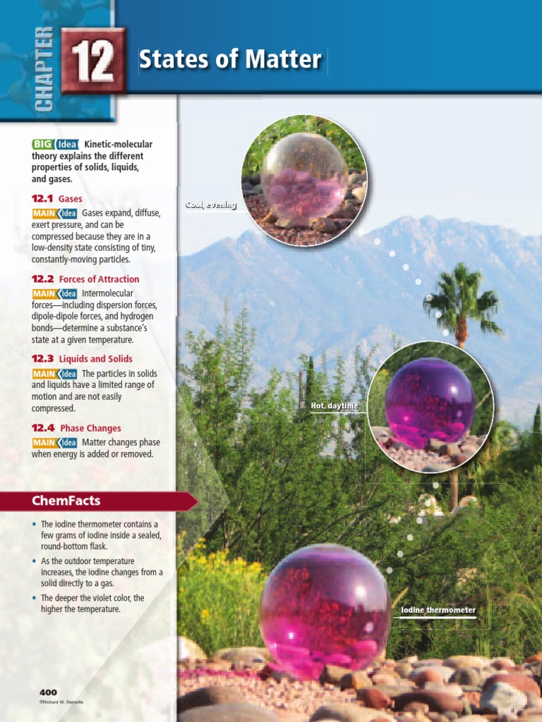 States of Matter: BIG Idea | PDF | Gases | Intermolecular Force