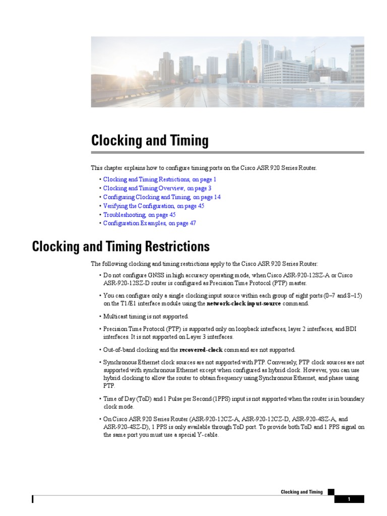 Configuring Clocking And Timing Pdf Network Topology Computer Network