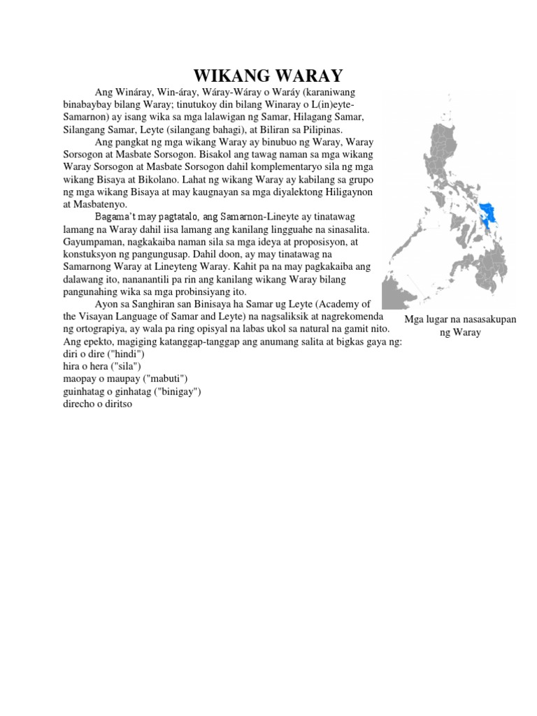 Wikang Waray | PDF