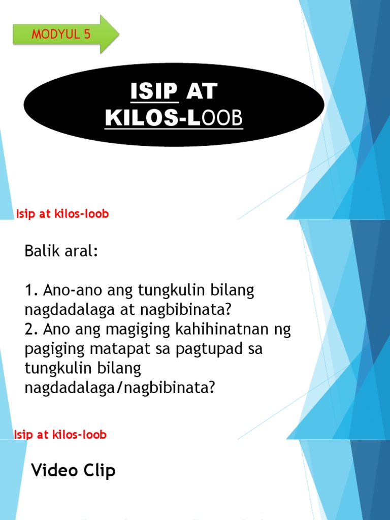 Grade 7 Isip at Kilos Loob | PDF