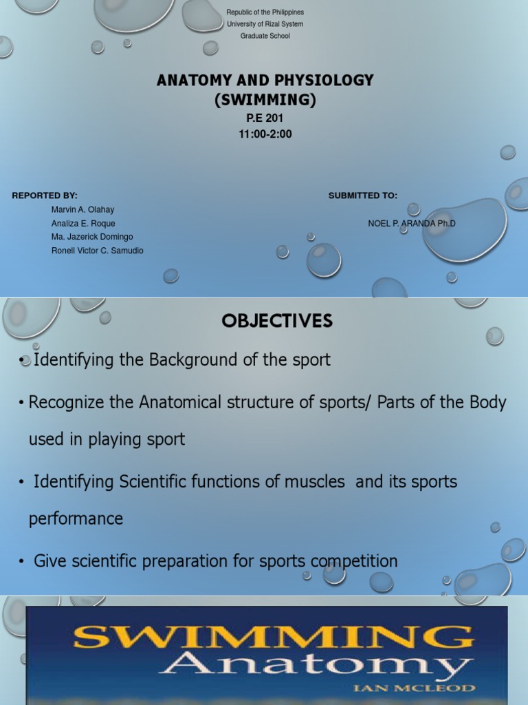 Swimming Anatomy | PDF | Swimming (Sport) | Joints