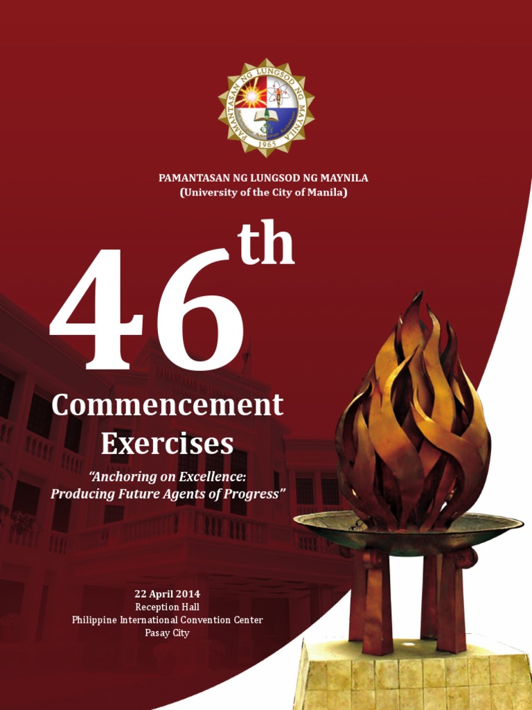 46th Commencement Exercises Souvenir Program | PDF | Manila | Philippines