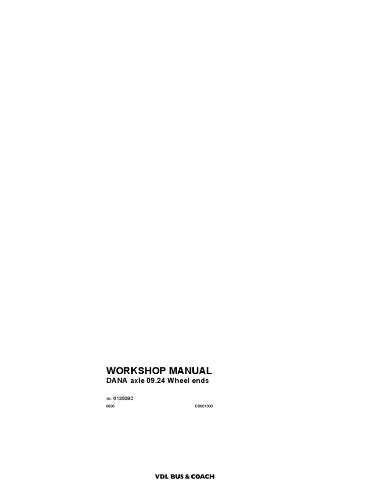 VDL Service Manual | PDF | Nut (Hardware) | Axle