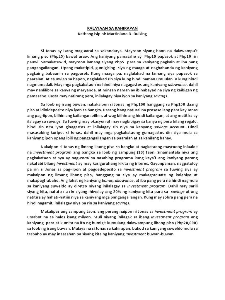 Kalayaan Sa Kahirapan | PDF