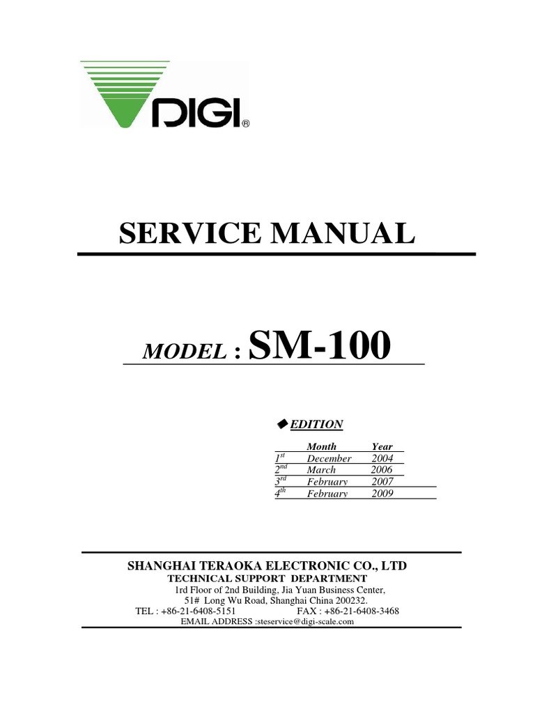 SM 100 With Plateform Scale PDF | PDF | Booting | Equipment