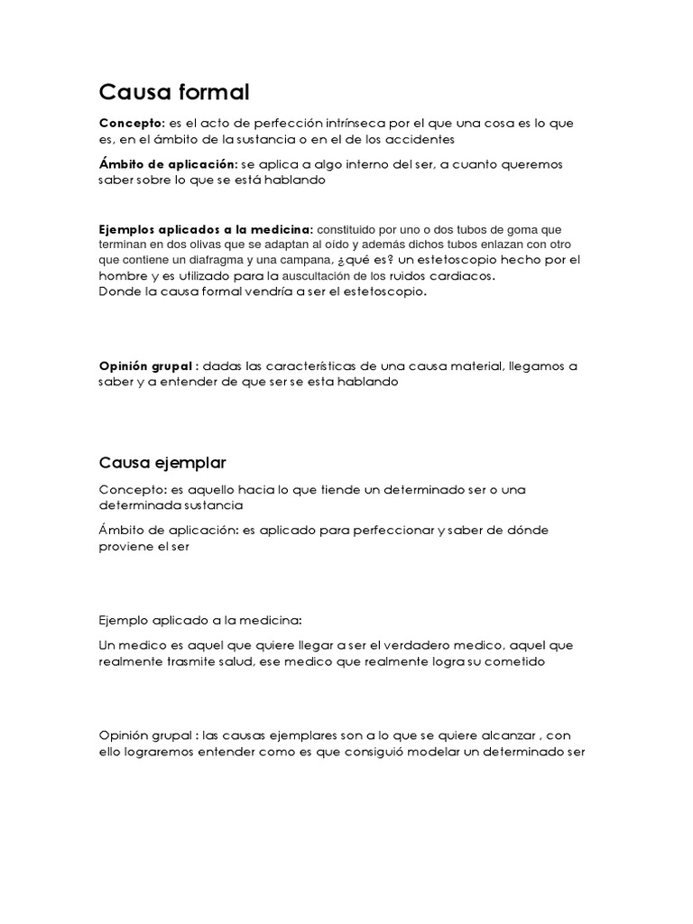 Causas Formal y Ejemplar | PDF