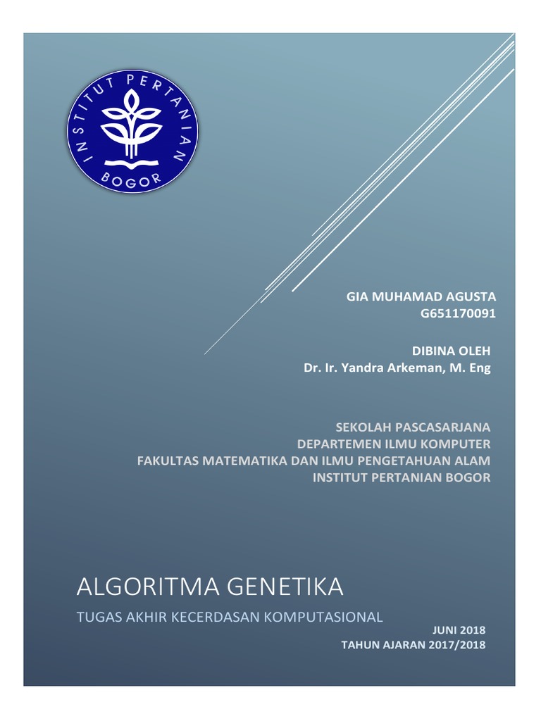 Implementation of Genetic Algorithm on Function Optimization Using ...