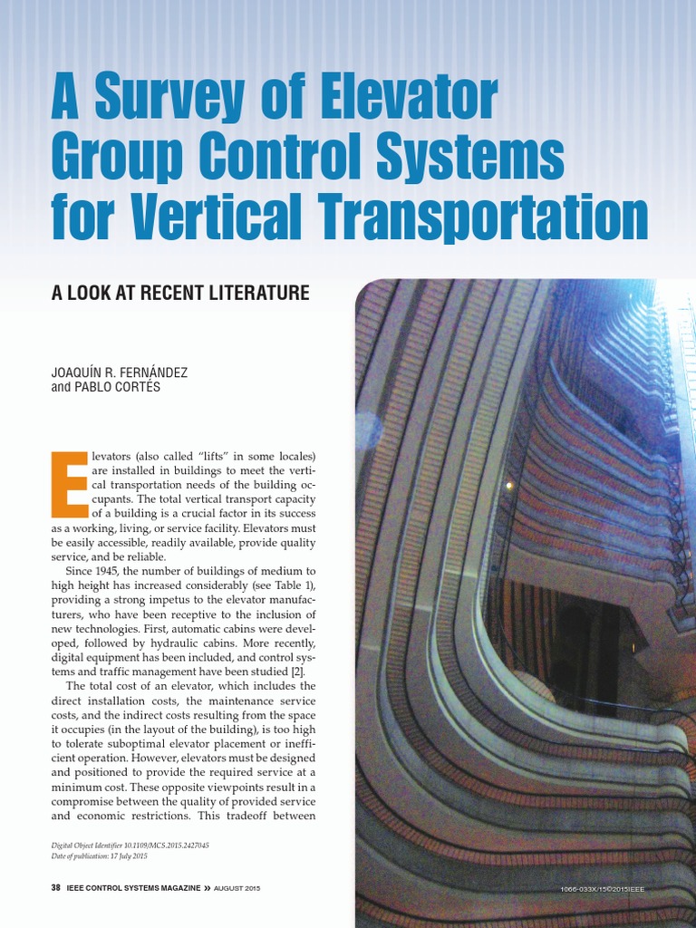 1.a Survey of Elevator Group Control Systems For Vertical ...