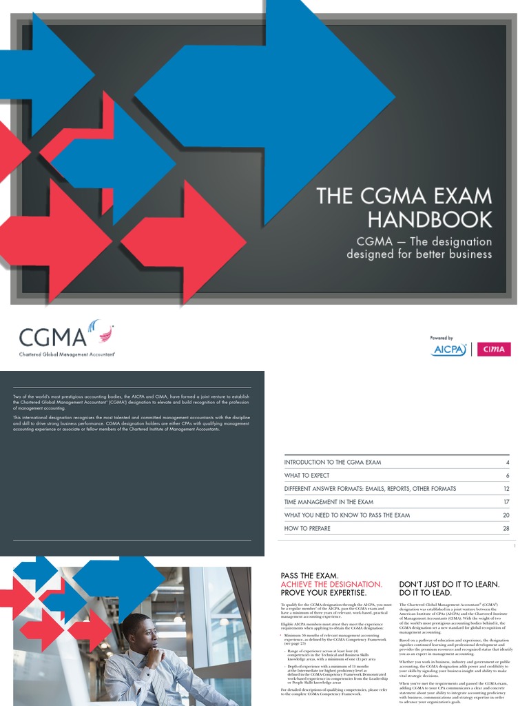 CGMA Exam Handbook | PDF | Certified Public Accountant | Test (Assessment)