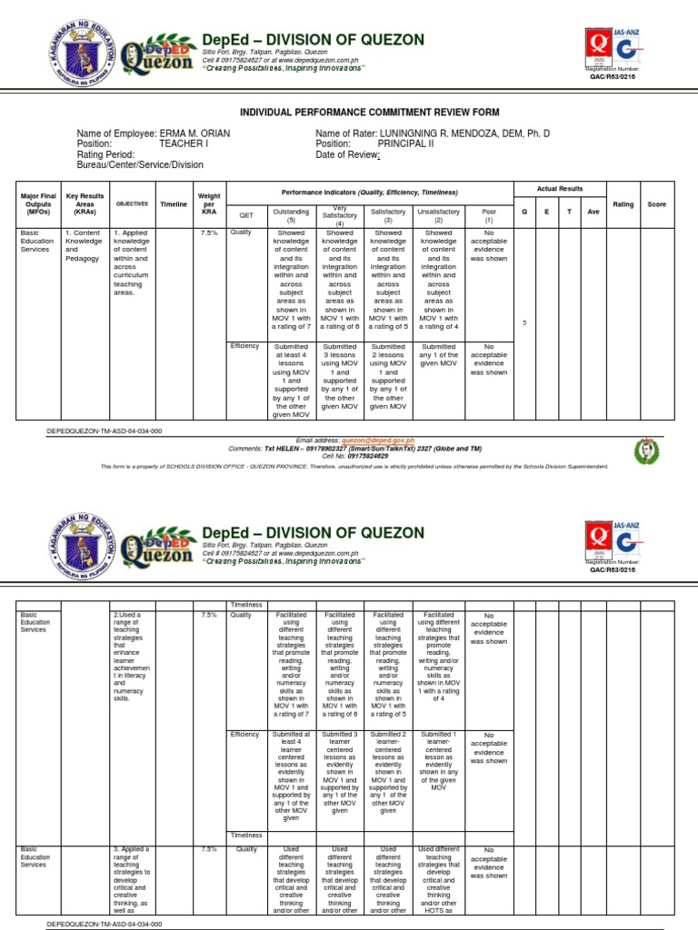 Deped - Division of Quezon | PDF | Teachers | Learning