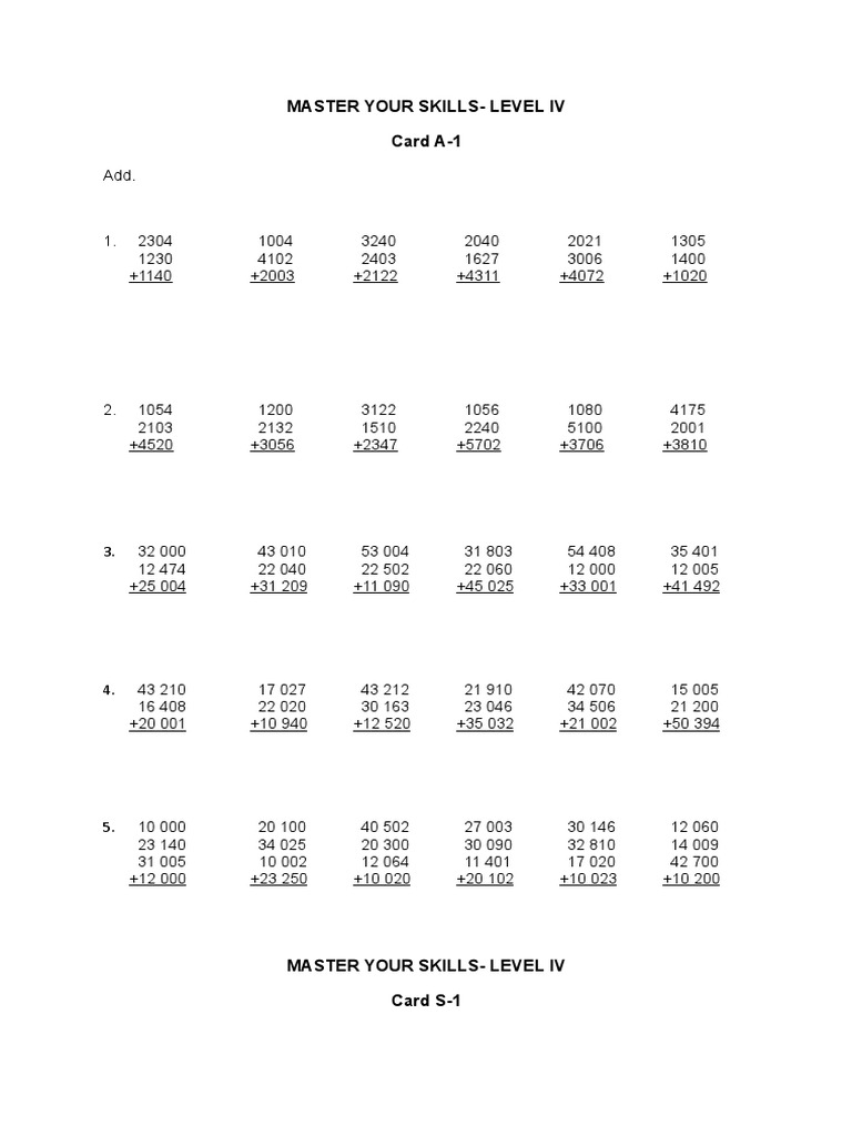 Master Your Skills Pdf Numbers Arithmetic
