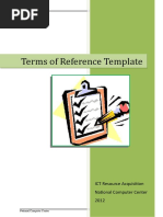 Project Terms of Reference Template: 1. Background | PDF | Information ...