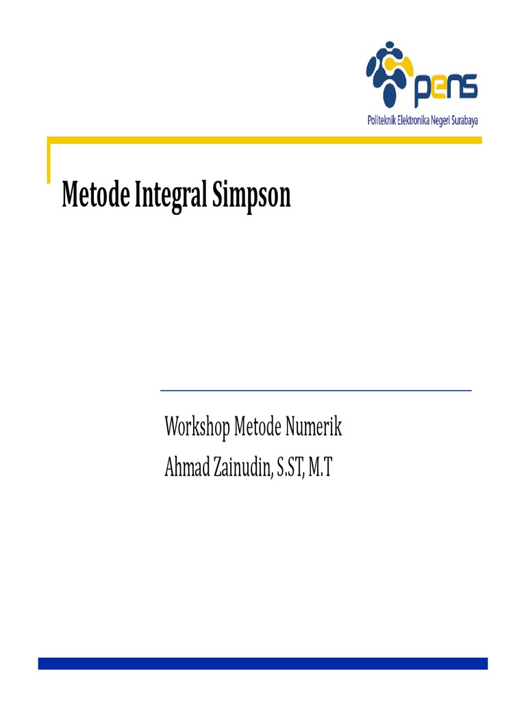 Metode Integral Simpson | PDF