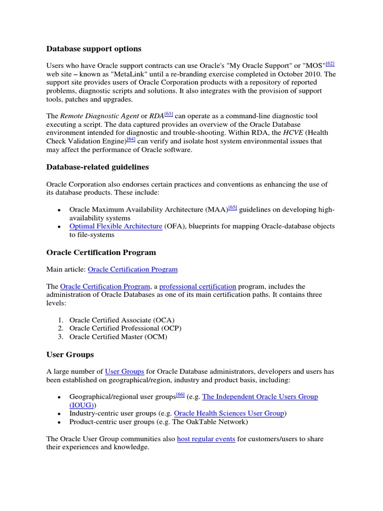 Database Support Options: Optimal Flexible Architecture | PDF