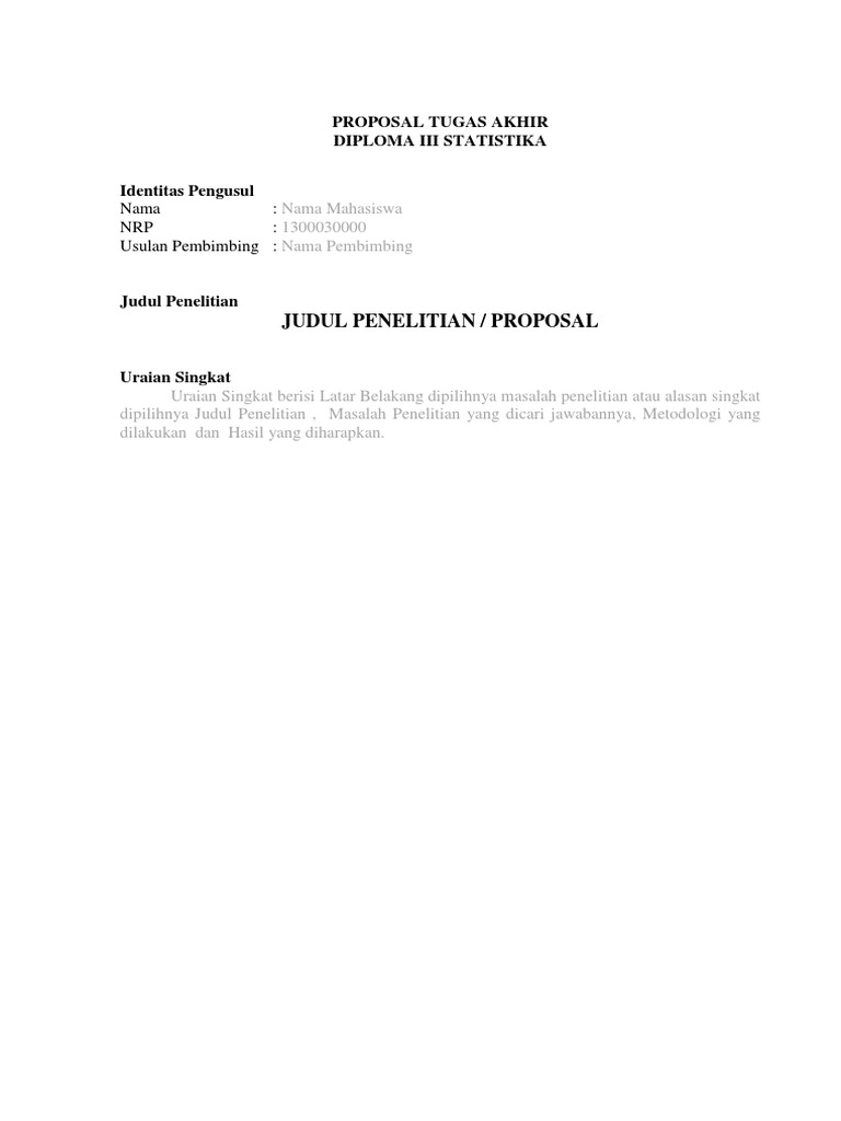 Template Proposal TA D3 | PDF