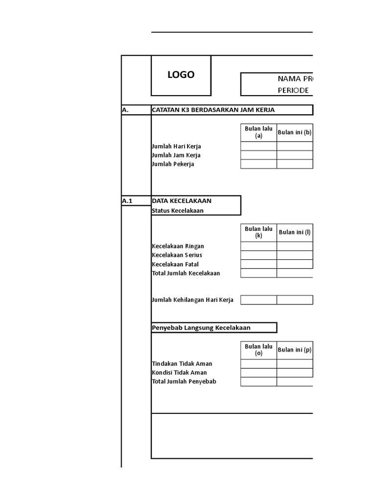 Laporan Tabel k3 Terbaru | PDF