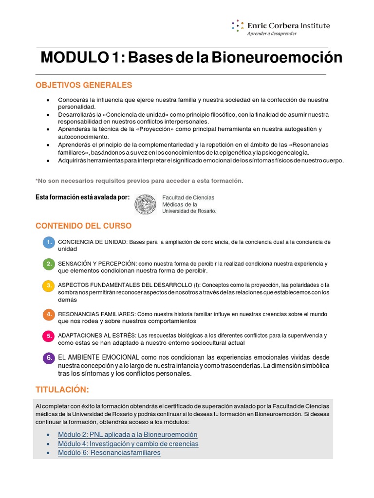 Guia Modulo 1 Bases de La Bioneuroemocion | PDF | Las emociones | Estrés (biología)