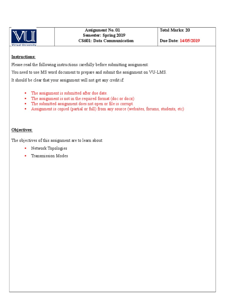 CS601 Assignment 1 | PDF | Network Topology | Computer Network