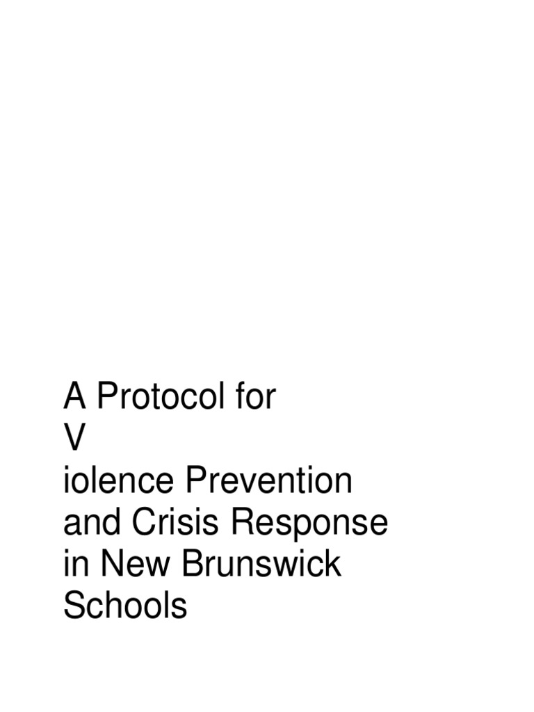 A Protocol For Safe School | PDF | Violence | Mentorship