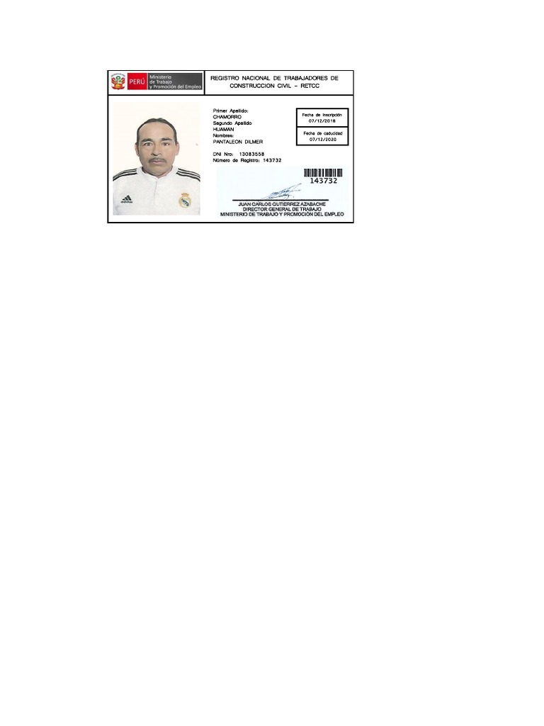 Carnet RETCC: Registro y Descarga | PDF | Derecho