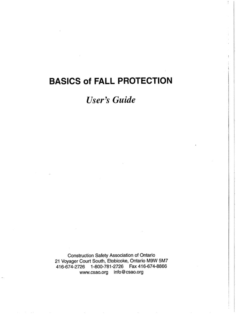 CSAO Fall Protection Training | PDF