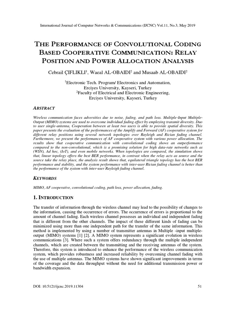 The Performance Of Convolutional Coding Based Cooperative Communication