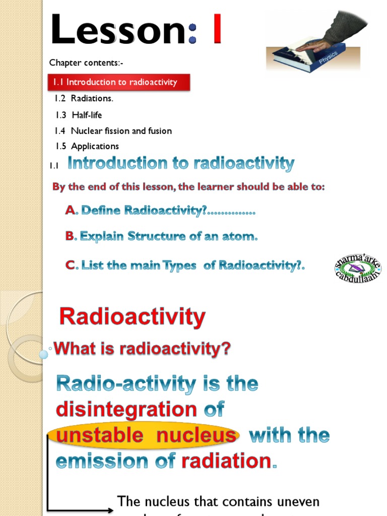 Form-Four Physics:Lesson 1 | PDF | Atomic Nucleus | Radioactive Decay