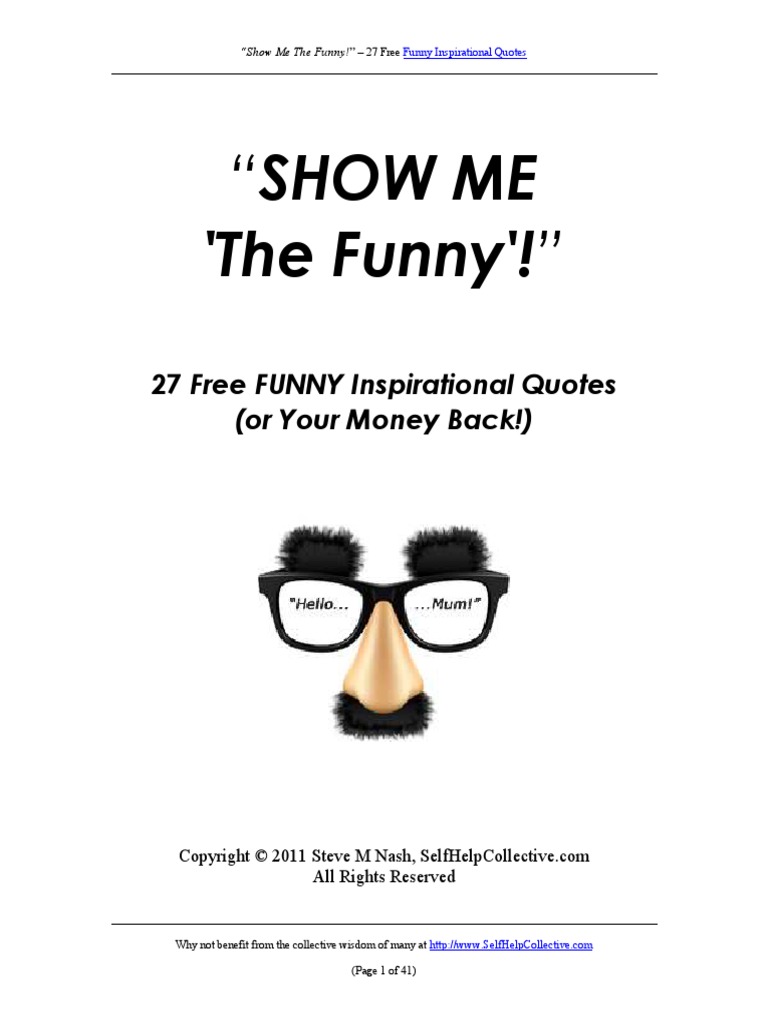 27 Free Funny Inspirational Quotes PDF | PDF