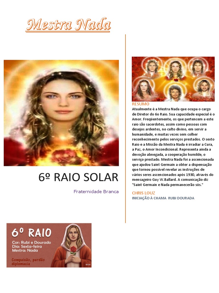 6º Raio - Mestra Nada | PDF | Anjo | Amor