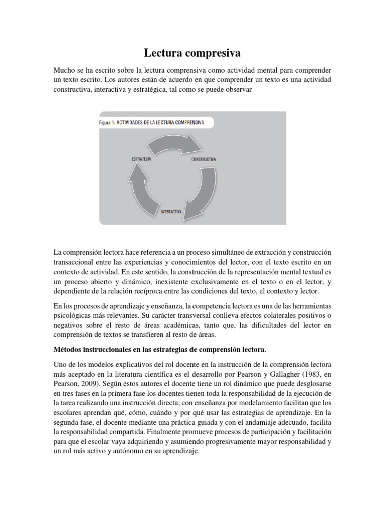 Lectura Compresiva | PDF | Comprensión lectora | Aprendizaje