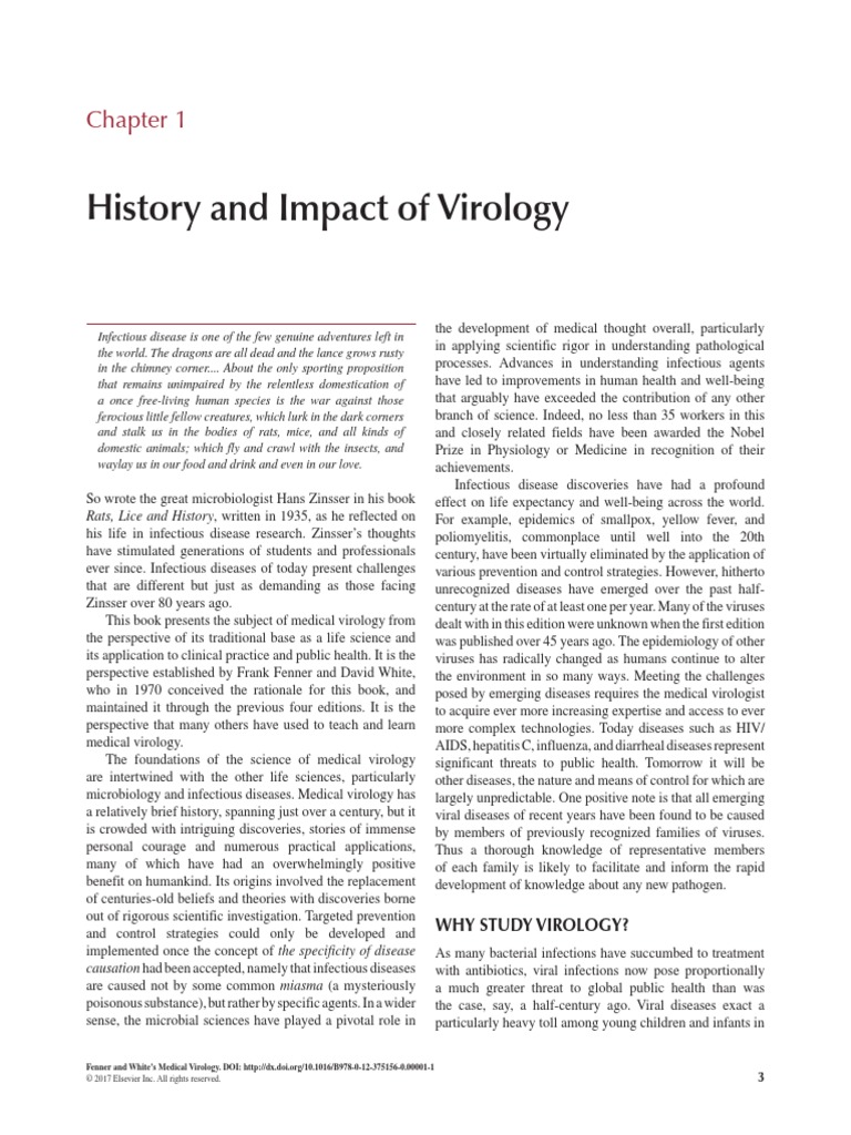 C1 History of Virology | Download Free PDF | Virology | Virus
