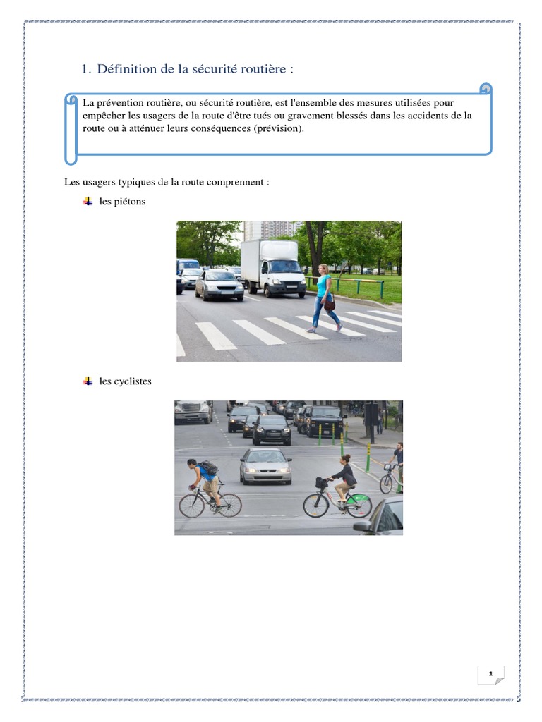 La Sécurité Routière | PDF | Sécurité routière | Transport