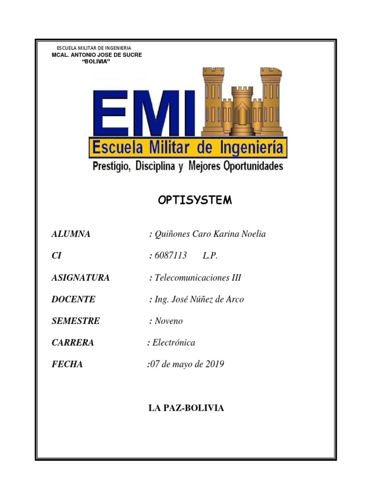 Opti System 1 | PDF | Óptica | Fibra óptica