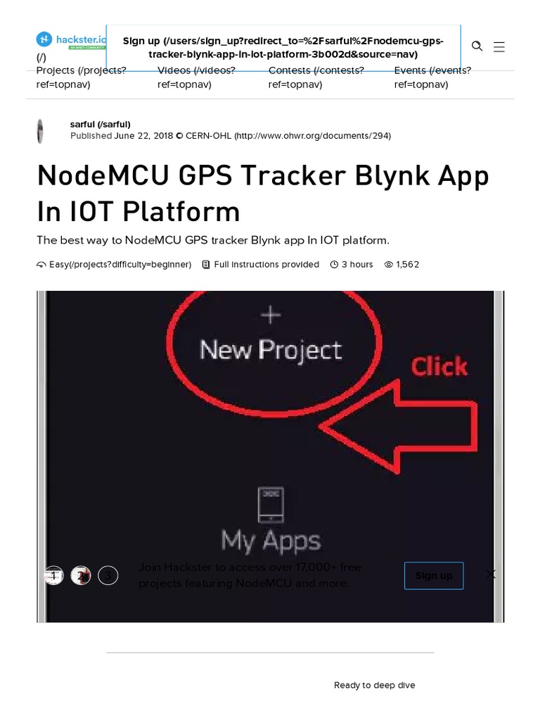 NodeMCU GPS Tracker Blynk App in IOT Platform - Hackster - Io PDF | PDF ...