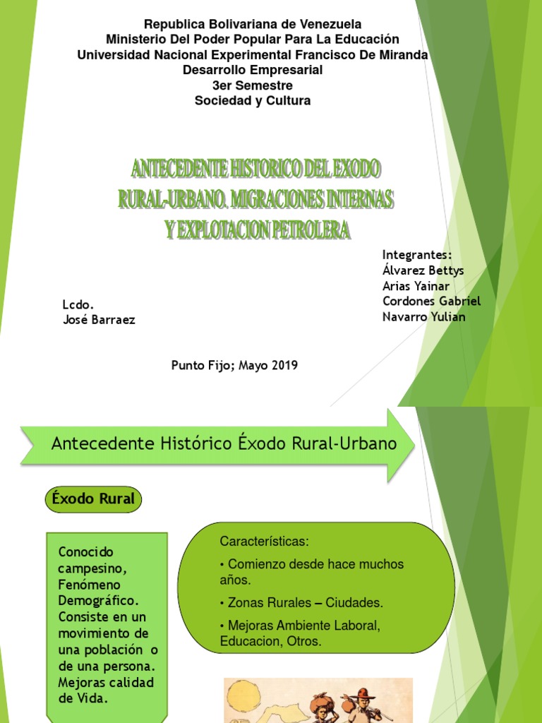 Exodo Rural - Urbano | PDF | OPEP | Petróleo