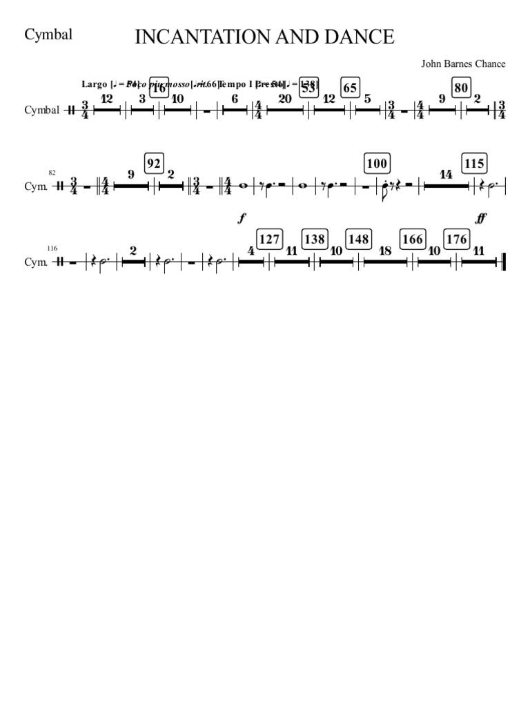 Incantation and Dance Score Analysis | PDF