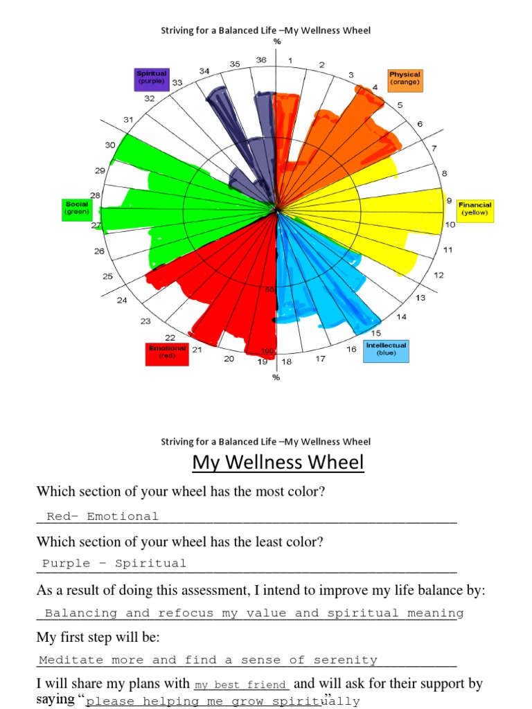 My Wellness Wheel Assessment Guide | PDF | Self-Improvement