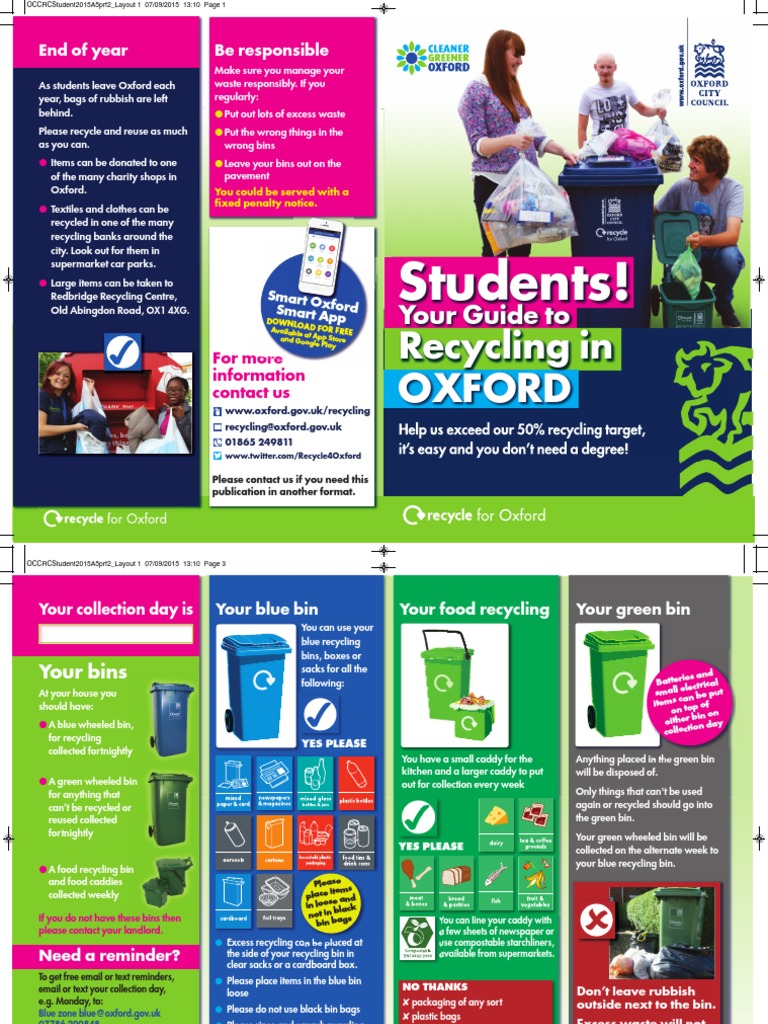 Recycling 4 Students Leaflet PDF | PDF | Recycling | Waste Management