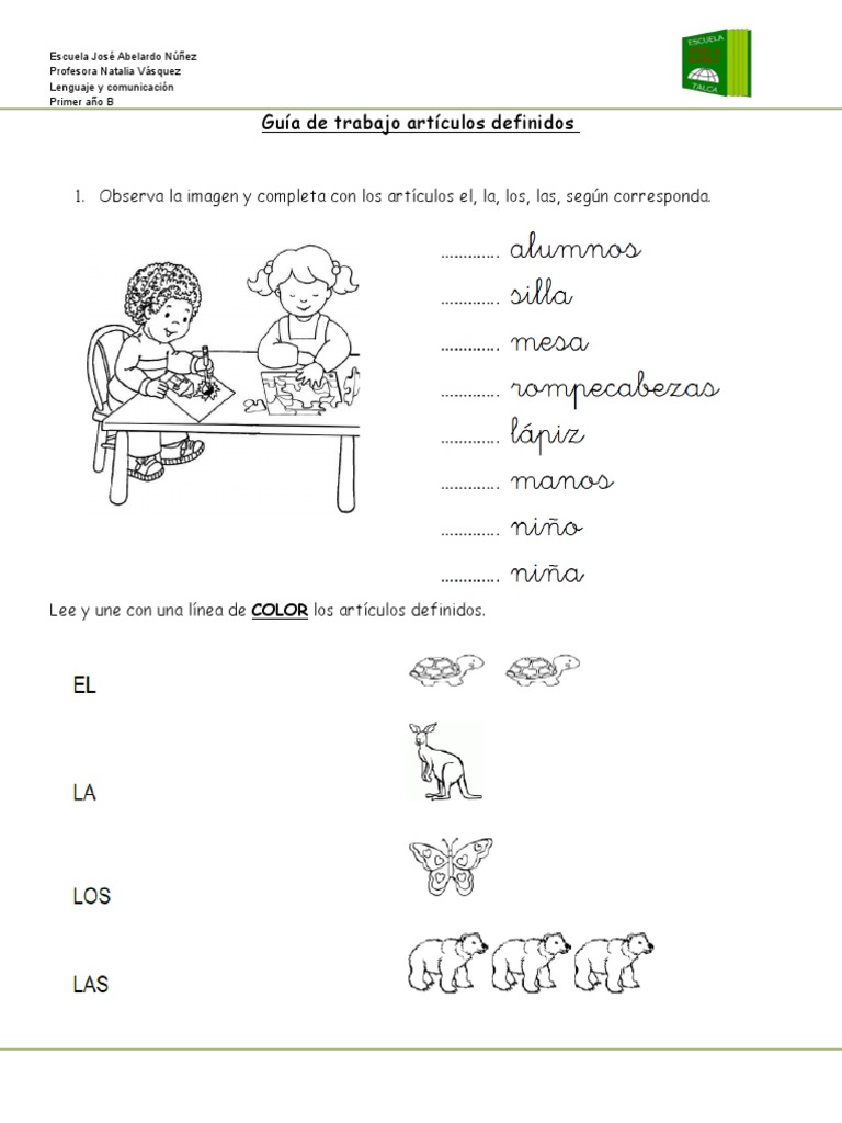Articulos Definidos e Indefinidos | PDF