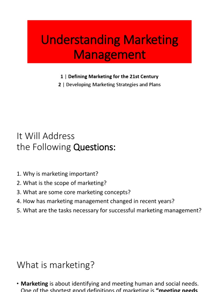 Understanding Marketing Management | PDF | Marketing | Microeconomics