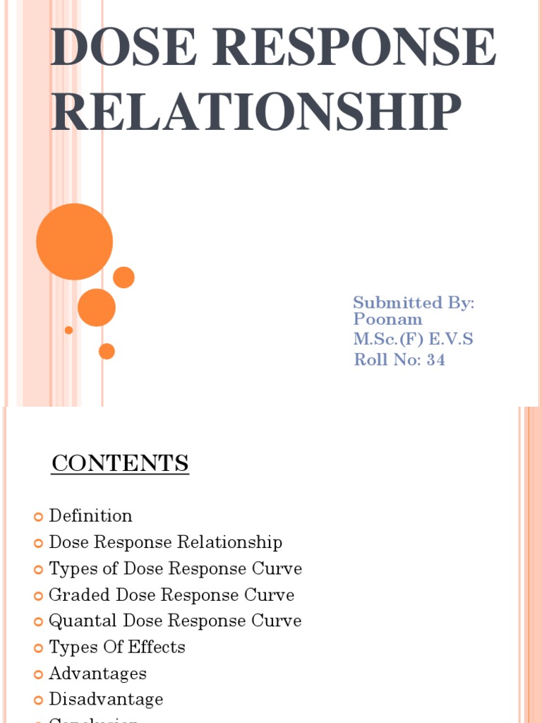 Dose Response Relationship | PDF | Toxicity | Dose (Biochemistry)